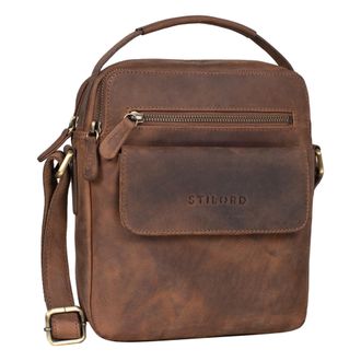 STILORD Mio Herrentasche Leder Klein Vintage Lederumhängetasche Moderne Männer Handtasche Schultertasche für 10.2 Zoll iPad Ledertasche Mann, Farbe:mittel - b