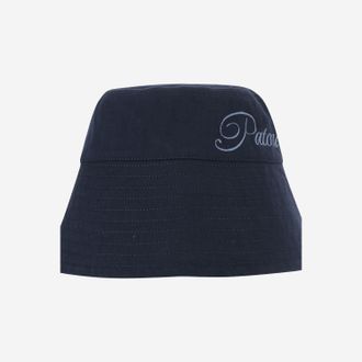 Patou Womens Cotton Bucket Hat With Logo Navy-Black Navy/black