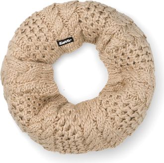 Eisbär Schlauchschal Damen Afra Loop Beige - Merino Schal schützt vor Kälte und Wind - Halstuch weich warm Haube für immer aus Österreich