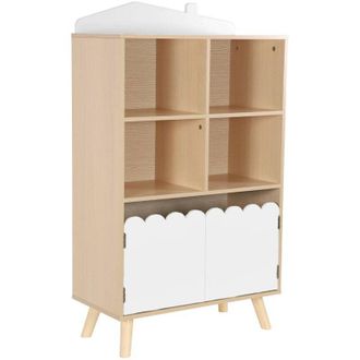 Sweeek Kinderbücherregal, 2 Türen und 4 Regale