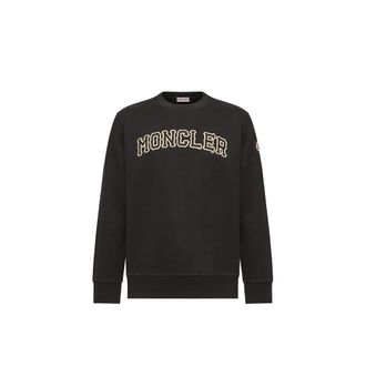 Moncler Moncler Logo Cotton Sweatshirt, Men, Black, Size: 3xl
