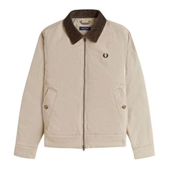 Fred Perry Homme, Vestes, Beige, Taille: S Caban Jacket