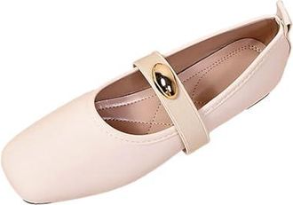 Generic Chaussures plates d&eacute;contract&eacute;es et &eacute;l&eacute;gantes pour femme - Couleur unie - Confortables et classiques - Chaussures Mary Jane &agrave; enfiler avec sangle - Pou