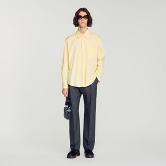 Sandro Oversize-Baumwollhemd