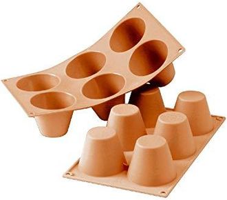 Silikomart Silikomart 20.052.00.0060 SF 052 MUFFIN - SILICONE MOULD ø75 H 60 MM, Gold
