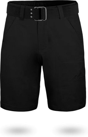 Normani Chino Shorts Sommer Bermuda mit G&uuml;rtel f&uuml;r Herren aus 100% Bio-Baumwolle - Regular Fit Farbe Schwarz Gr&ouml;&szlig;e XL