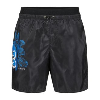 Iceberg Homme, Maillots de bain, Noir, Taille: 2XL Boxer Swim Shorts