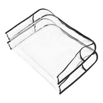 BESPORTBLE 2 St&uuml;ck Transparenter PVC Stuhlbezug mit Schwarzer Kante Schutzbez&uuml;ge f&uuml;r Friseurst&uuml;hle Universell Passend Wiederverwendbar f&uuml;r Salon Spa und Zuhause