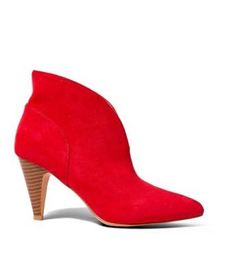 Joe Browns Femme Pointed Toe Microsuede Ankle Boots Bottine, Rouge, 38 EU Large