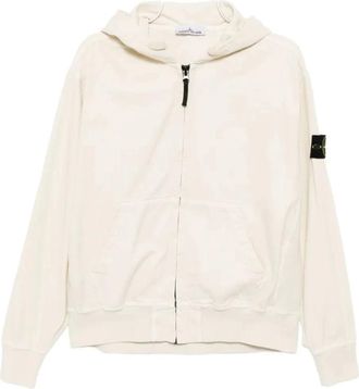 Stone Island Homme, Sweatshirts et sweats &agrave; capuche, Beige, Taille: M Felpa Giubbotto