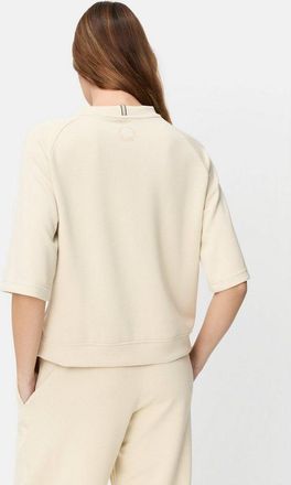 Camel Active Kurzarmshirt Sweatshirt mit Rundhalsausschnitt Kurzarm