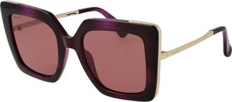 Max Mara Femme, Accessoires, Brun, Taille: ONE Size Square Lunettes de soleil