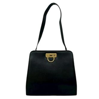 Ferragamo Pre-owned Leder Umh&auml;ngetasche - - Pre-owned - Damen - Schwarzk - ONE SIZE