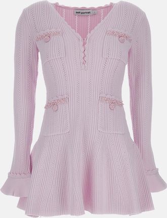 Self Portrait Mini-kleid Aus Strick