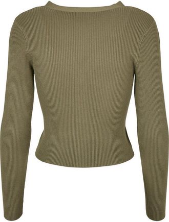 Urban Classics Cardigan Urban Classics Damen Ladies Short Rib Knit Cardigan (1-tlg)