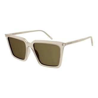 Saint Laurent Stylische Sonnenbrille - - Accessories - Damen - Beige - 56 MM