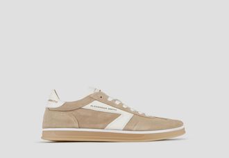 Alexander Smith Thames Man in sand suede and white logo