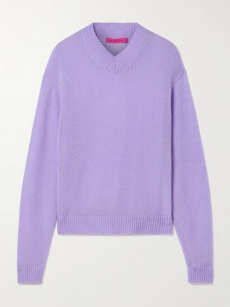 The Elder Statesman Nimbus Pullover Aus Einer Kaschmir-baumwollmischung - Lila