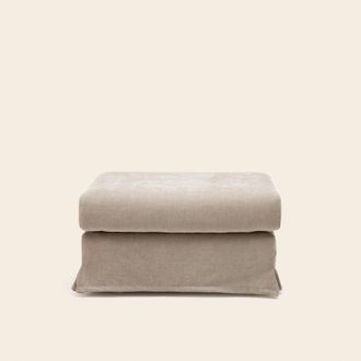 Madura Pouf Claribel Chenille Taupe glac&eacute; - BEIGE