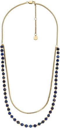 Fossil Damen-Edelstahl oder Sterlingsilber-Halskette mit Karabinerverschluss, Koala Grau