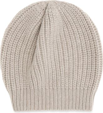 Brunello Cucinelli M32373999 Cashmere with Sequins Beanie - Beige