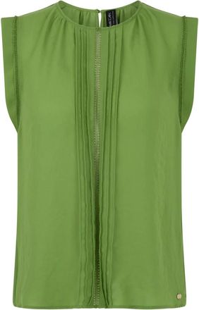 Marc Cain Oberteil mit Spitze und Biesen - - Blouses & Shirts - Damen - Gr&uuml;n - L
