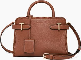 Le Tanneur Petit sac &agrave; main Emilie en cuir grain&eacute; avec surpiq&ucirc;res