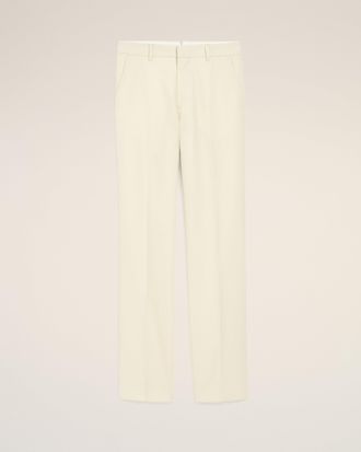 Ami Pantalon Blanc Droit en Laine Blanc - 36 - Homme