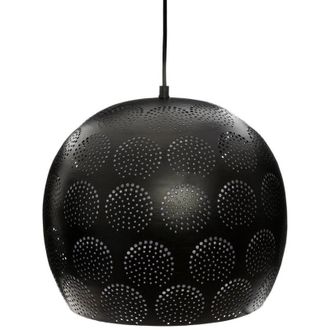 PEGANE Pegane - Suspension boule ajour&eacute;e noire - D.30 x H.26 cm