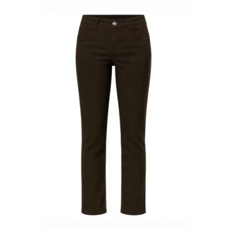 2-Biz Slim-fit Hose - - Trousers - Damen - Braun - 2XL