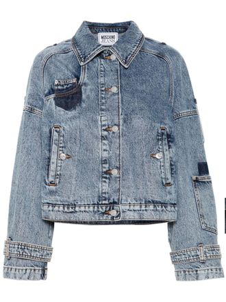 Moschino veste à bouton logo - Bleu