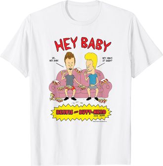 Beavis And Butt-Head Hey Baby Sofa Scene Funny Cartoon T-Shirt