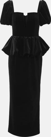 Self Portrait Midikleid aus Samt