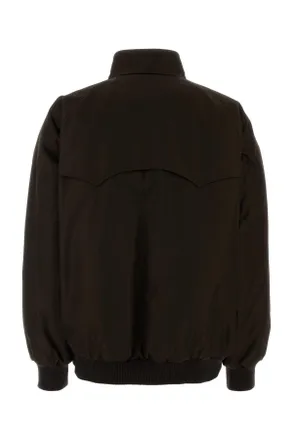 Prada Womens Brown Re-Nylon Bomber Jacket Cacao Giubbini