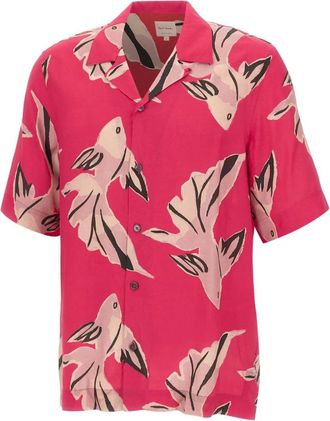 Paul Smith Homme, Chemises, Rose, Taille: M Fish Print Shirt