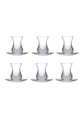 Pasabahce Timeless Cut Crystal Teegl&auml;ser Set - 12-teiliges Teeset 96992