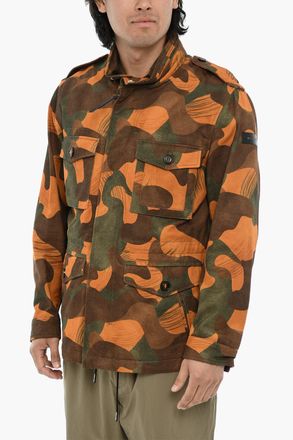 Woolrich Utility Jacket EASTON in Camouflage Print with Detachable Hood Woolrich