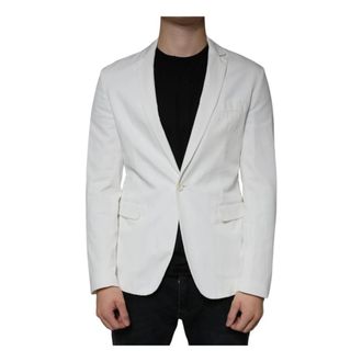 Dondup Wei&szlig;er Slim Fit Sakko - - Jackets - Herren - Wei&szlig; - L