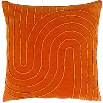 furn. Mangata-Kissen, Polyester, gefüllt, Baumwolle, Orange, 45 x 45 cm