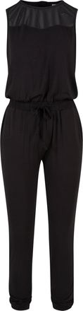 Urban Classics Damen Ladies Tech Mesh Long Jumpsuit Jumpsuit,, per pack Schwarz (black 00007), XXXX-Large (Herstellergröße: 4XL)