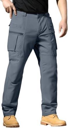 Generic Pantalon de surv&ecirc;tement l&eacute;ger pour homme pour l&eacute;t&eacute; et le printemps, taille &eacute;lastique, coupe ample, confortable et d&eacute;contract&eacute;, gris, XXL