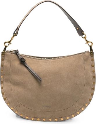 Isabel Marant Oskan Stud-embellished Suede Shoulder Bag
