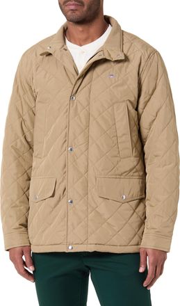 GANT Herren Quilted Windcheater MID Jacket Jacke, Light Taupe, 3XL