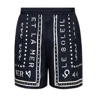 Balmain Bedruckte Shorts - - Shorts - Herren - Blau - S
