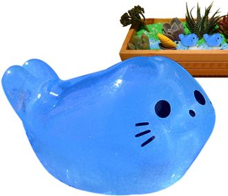 Generic Im Dunkeln leuchtende Figuren: kleine Robbe, dunkler Delfinharz, niedliche leuchtende Tierfiguren | Kleine im Dunkeln leuchtende Harztiere, niedliche 