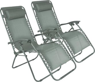 Oviala Lounge-Sessel, neigbar, Stahl, Dunkelblau, 2 St&uuml;ck