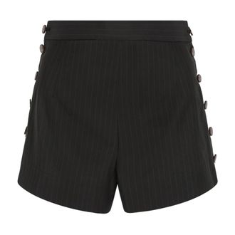 Vivienne Westwood Pinstripe Buttoned Mini Skirt - - Shorts - Damen - Gr&uuml;n - M