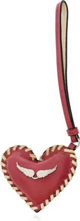 Zadig&Voltaire Femme, Accessoires, Rouge, Taille: ONE Size Porte-cl&eacute;s Breloque en Forme de Coeur