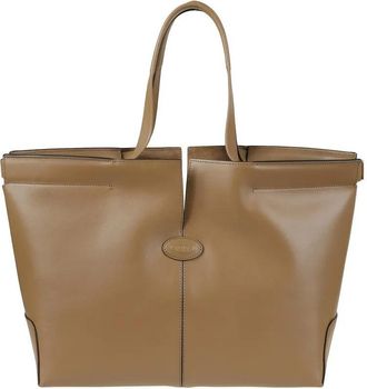 Tod's Tods Shopper & Totes - Structured Tote Bag In Warm Beige - Gr. unisize - in Braun - für Damen