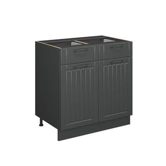 Vicco Meuble Cuisine Fame-Line, Gris fonc&eacute;, 80cm, PT Anthracite